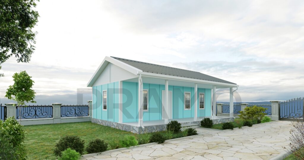 55 m2 SINGLE STOREY PREFABRICATED HOUSING - Pramo Prefabricated