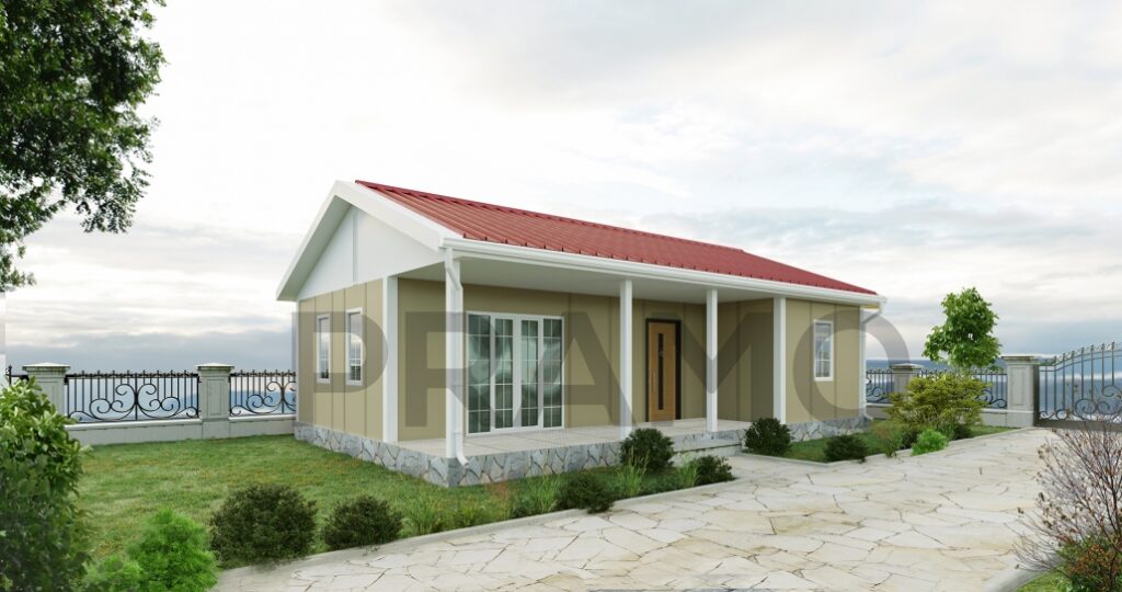 80 m2 SINGLE STOREY PREFABRICATED HOUSING - Pramo Prefabricated